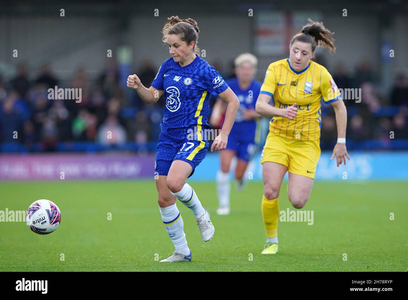 Chelsea's Jessie Fleming (left) and Birmingham City's Lucy Quinn in ...