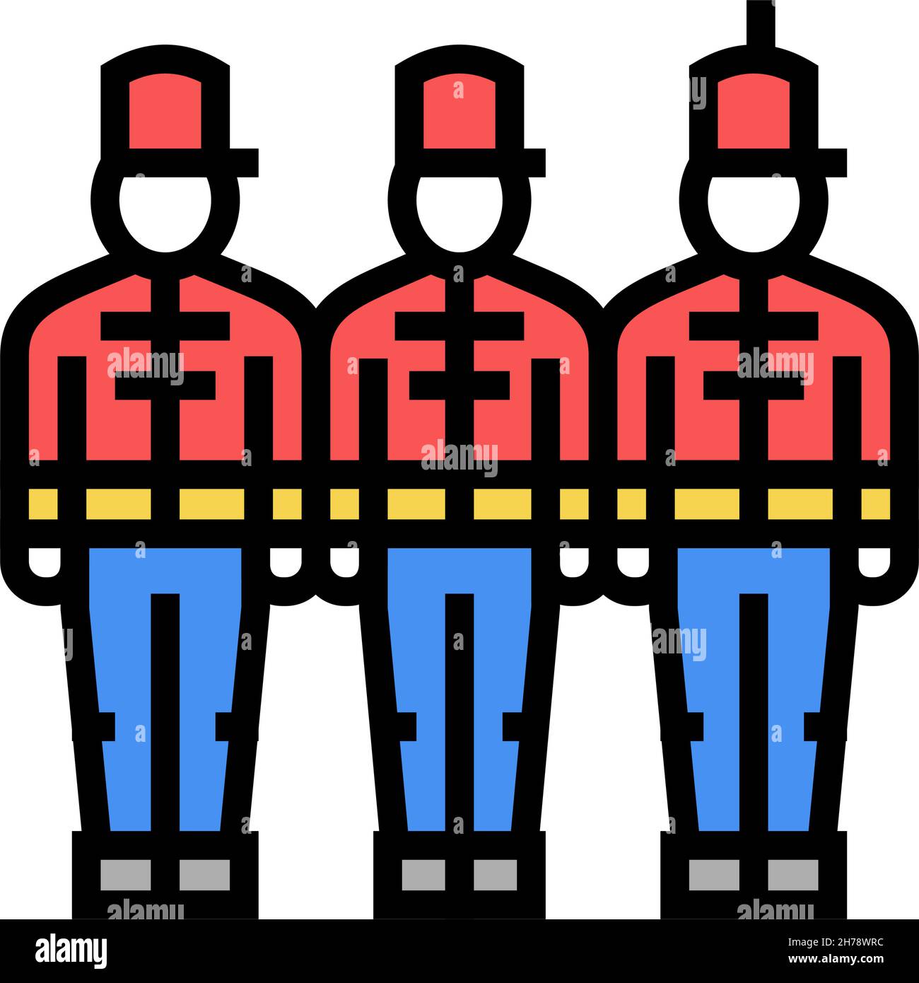 marching people of parade color icon vector illustration Stock Vector ...