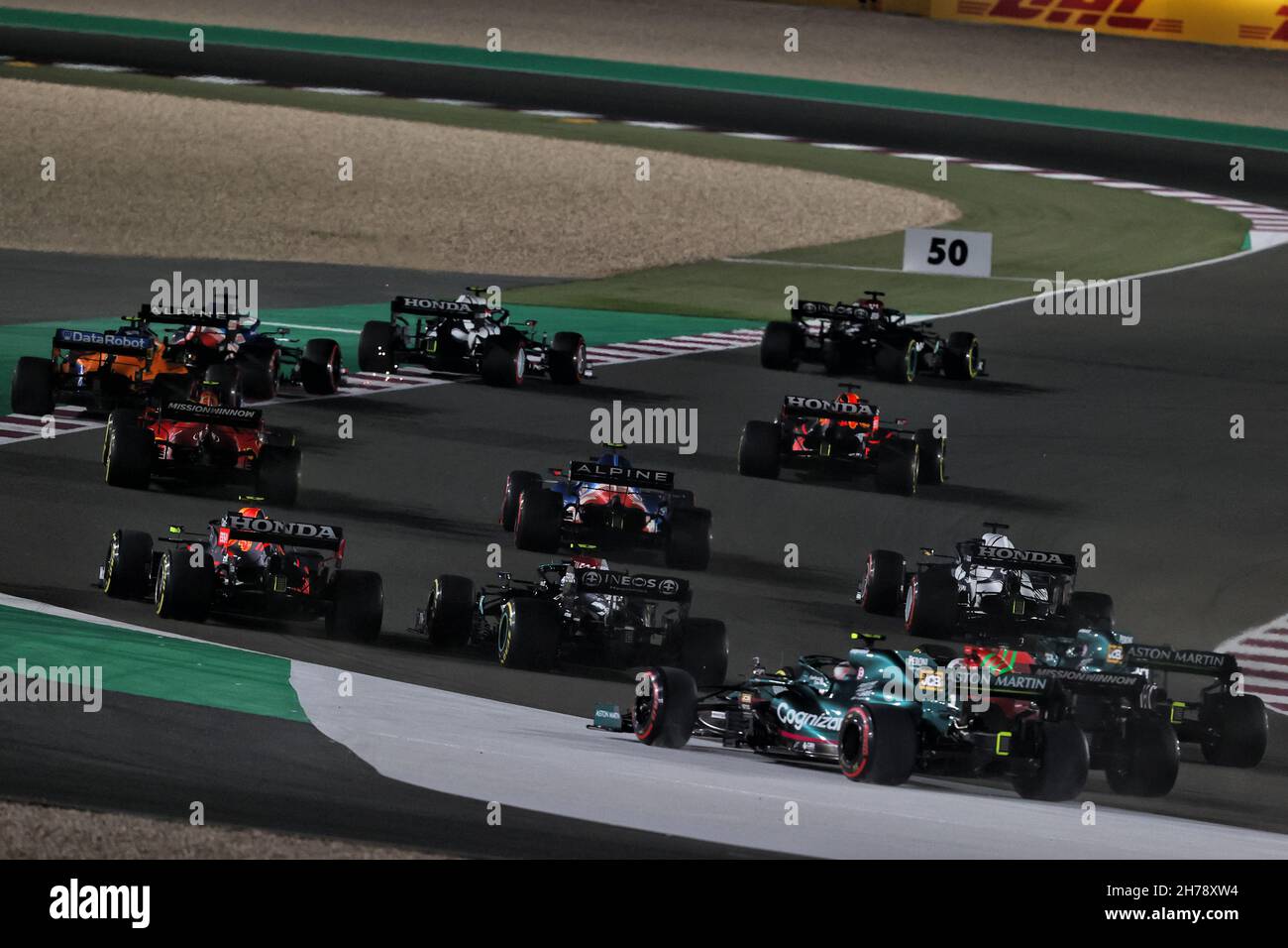 Doha, Qatar. 21st Nov, 2021. Lewis Hamilton (GBR) Mercedes AMG F1 W12 ...