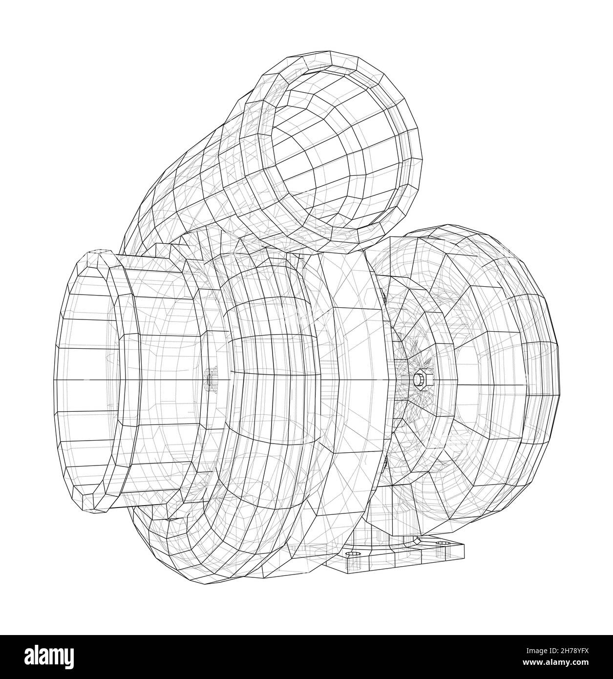 Car engine turbocharger turbo Black and White Stock Photos & Images - Alamy