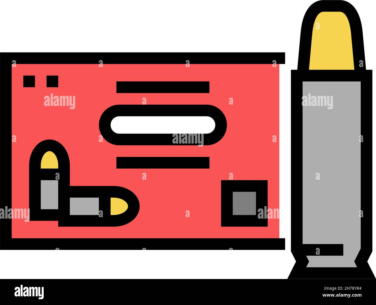 handgun ammo color icon vector illustration Stock Vector Image & Art ...