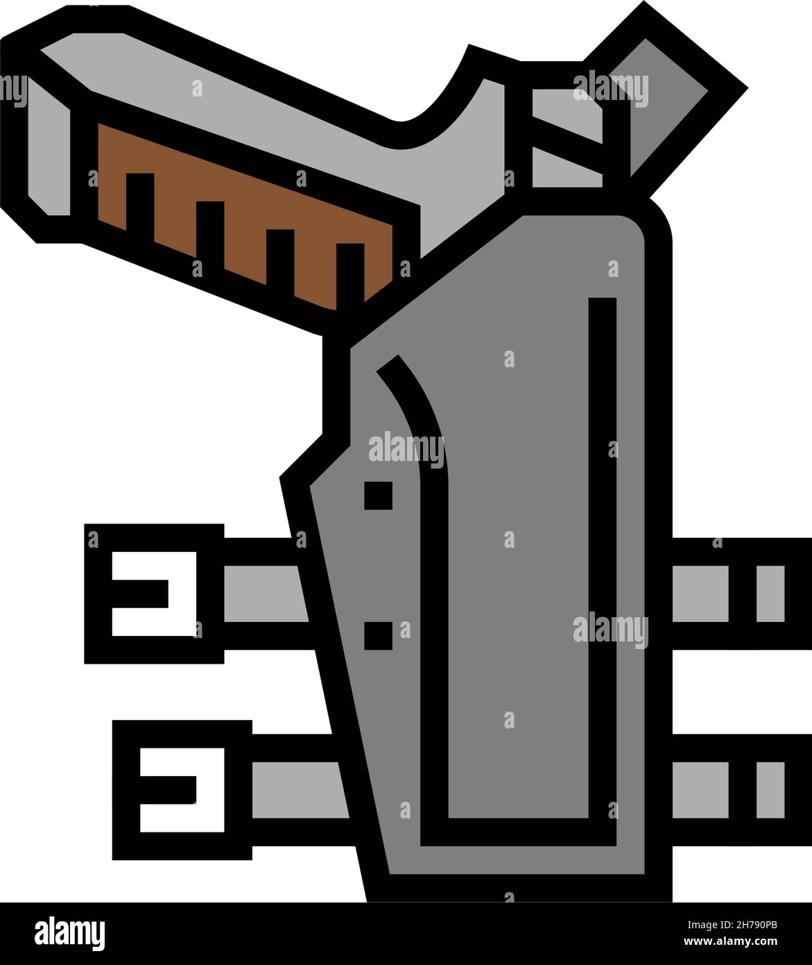 gun holster color icon vector illustration Stock Vector Image & Art - Alamy