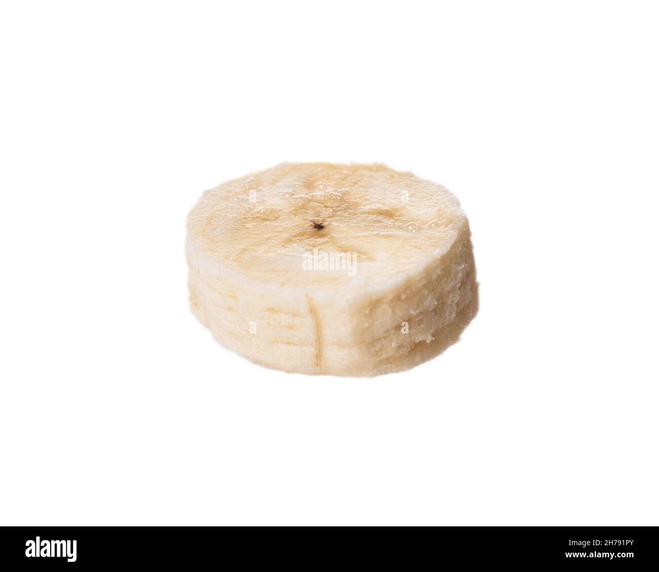 Slice of banana isolated on a white background Stock Photo - Alamy