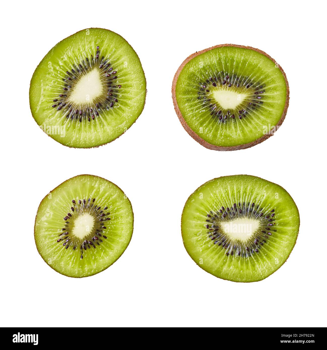 Slices of kiwi isolated on a white background Stock Photo - Alamy