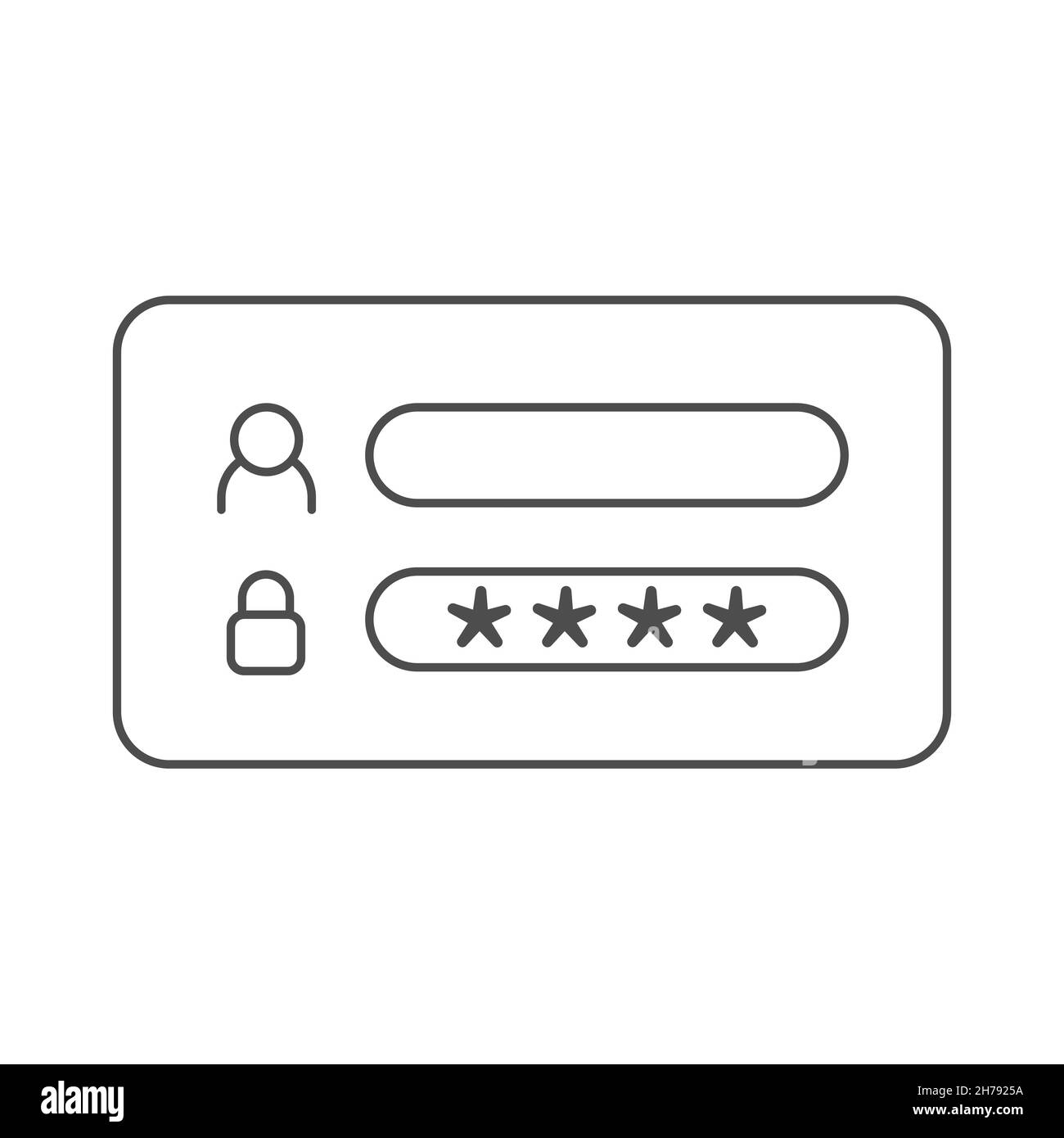window icon for logging in to the system, website or application. Flat ...