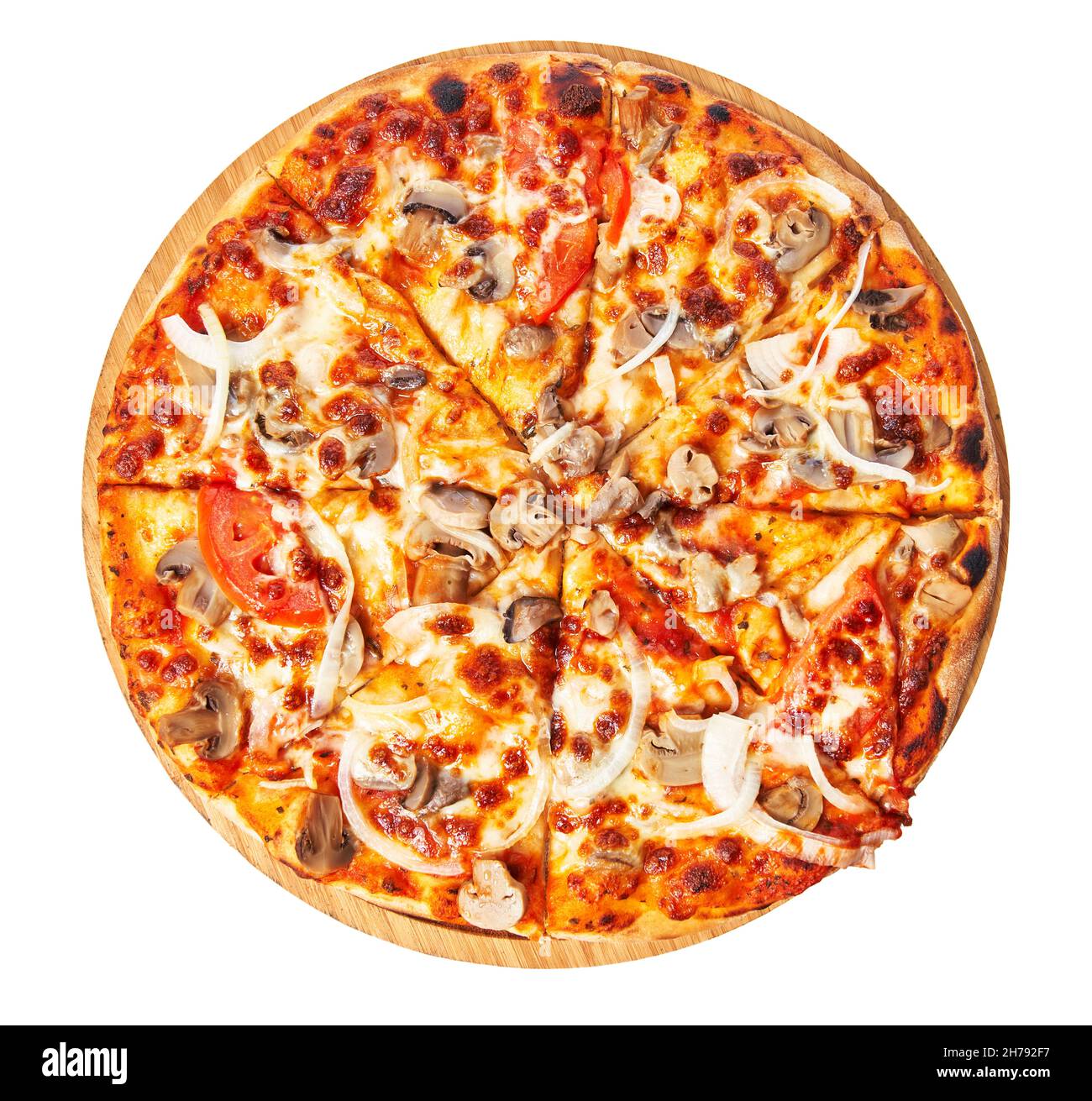 Delicious italian pizza isolated on a white background Stock Photo - Alamy