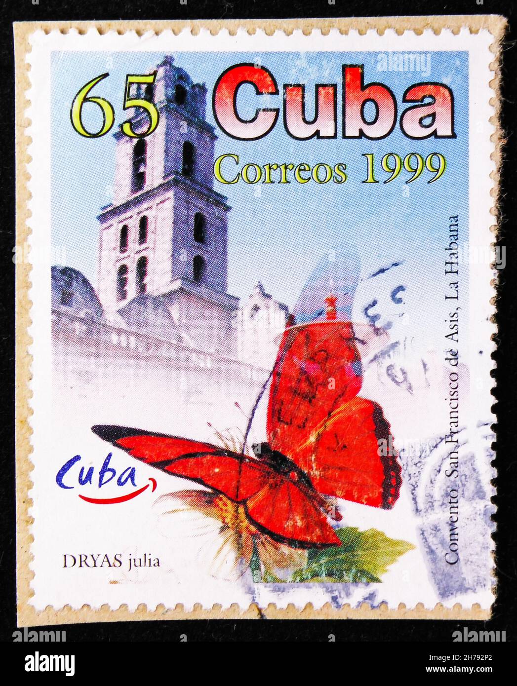 MOSCOW, RUSSIA - OCTOBER 25, 2021: Postage stamp printed in Cuba shows ...