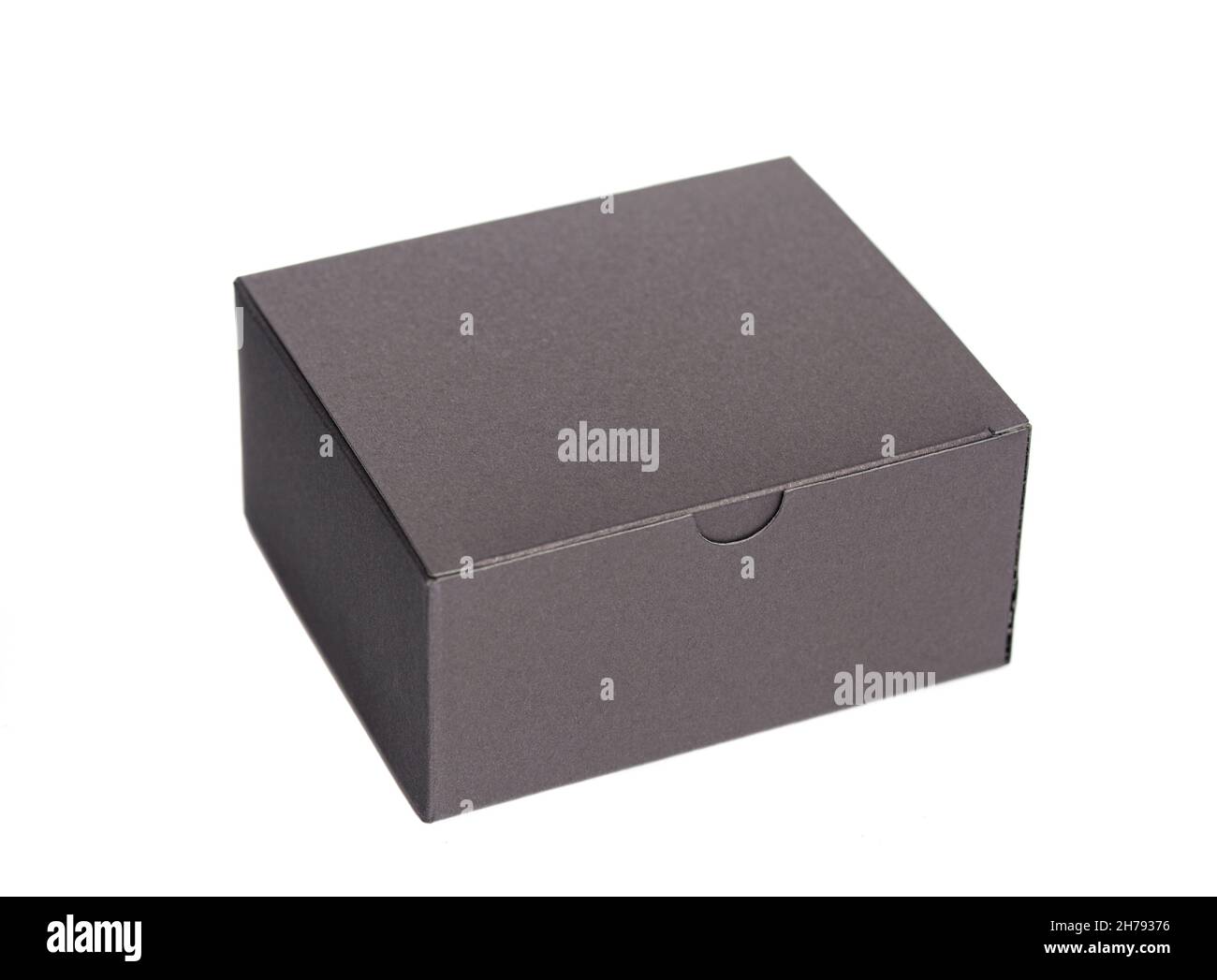 Black closed cardboard box isolated on a white background Stock Photo ...