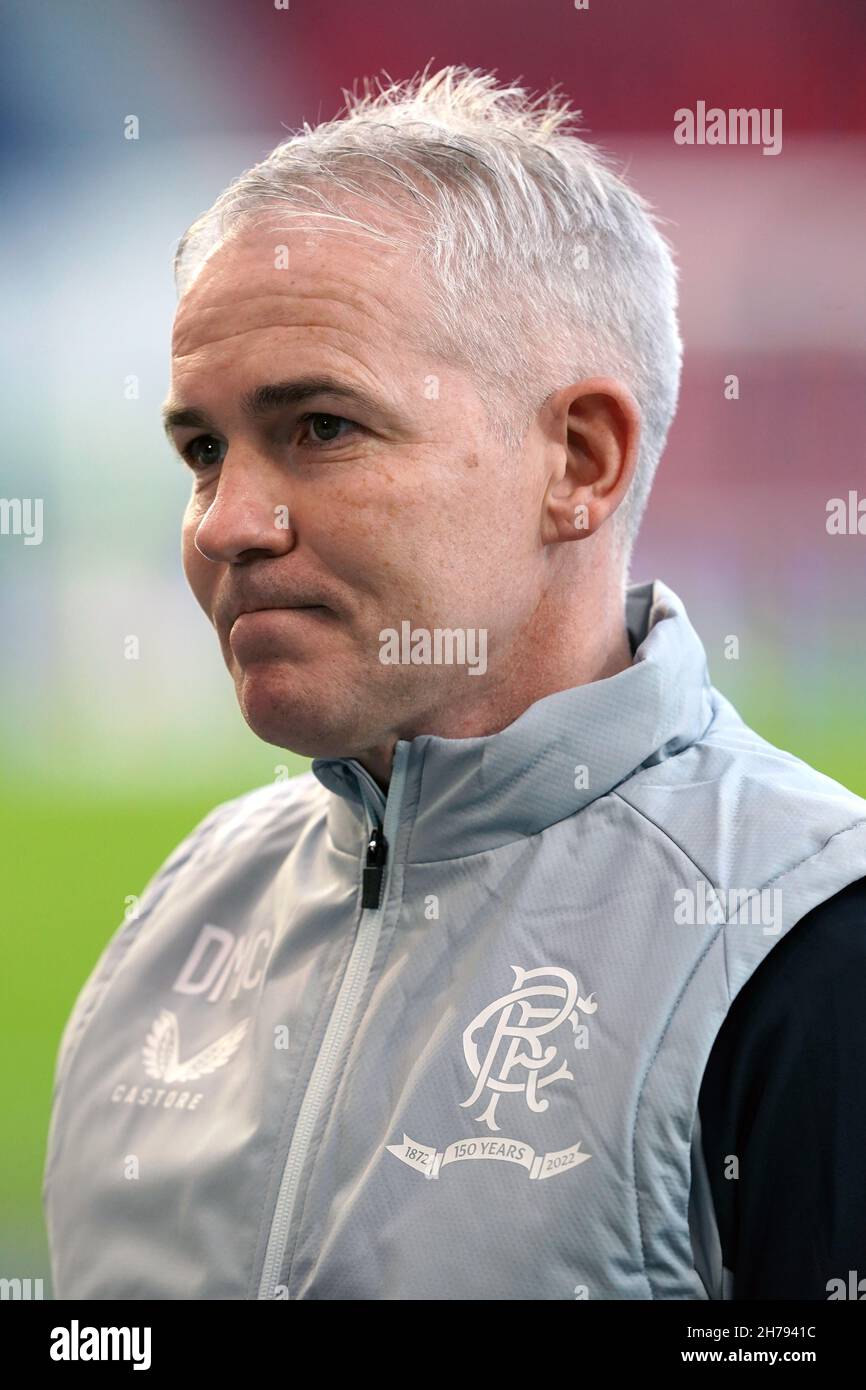 Rangers' interim manager David McCallum during the Premier Sports Cup ...