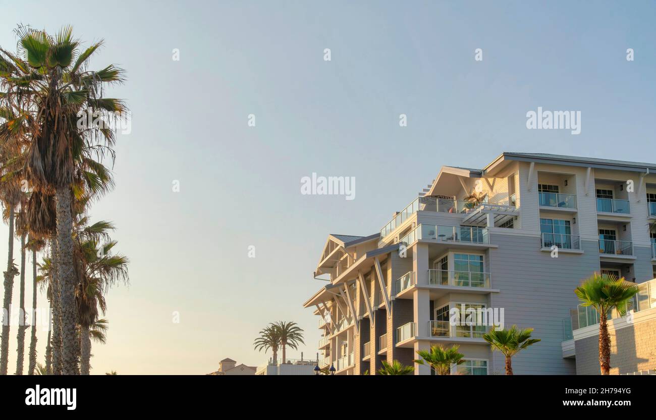 Modern traditional apartment building in Oceanside, California Stock ...