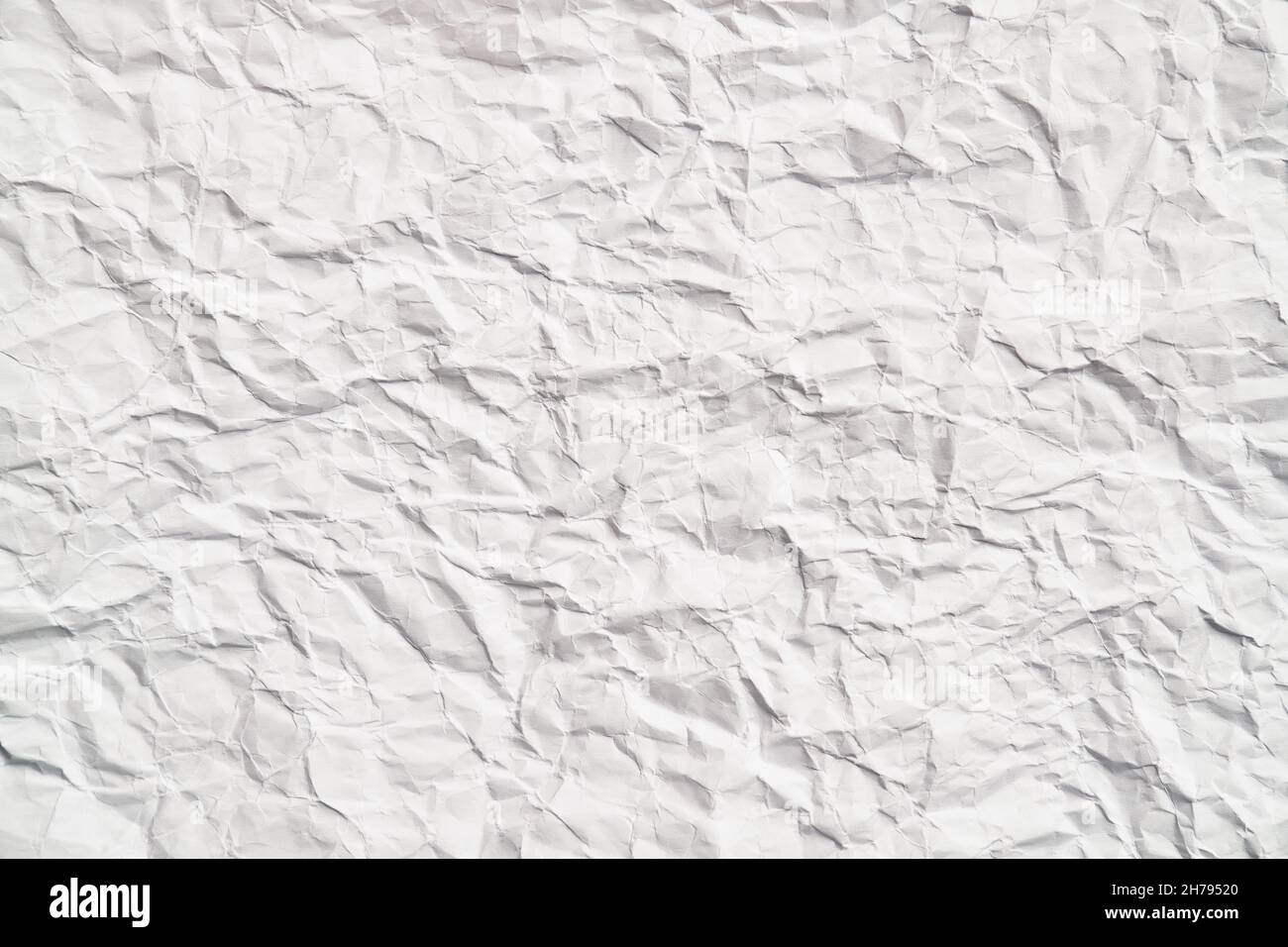 White crumpled paper texture with wrinkles. Damaged and torn sheet ...
