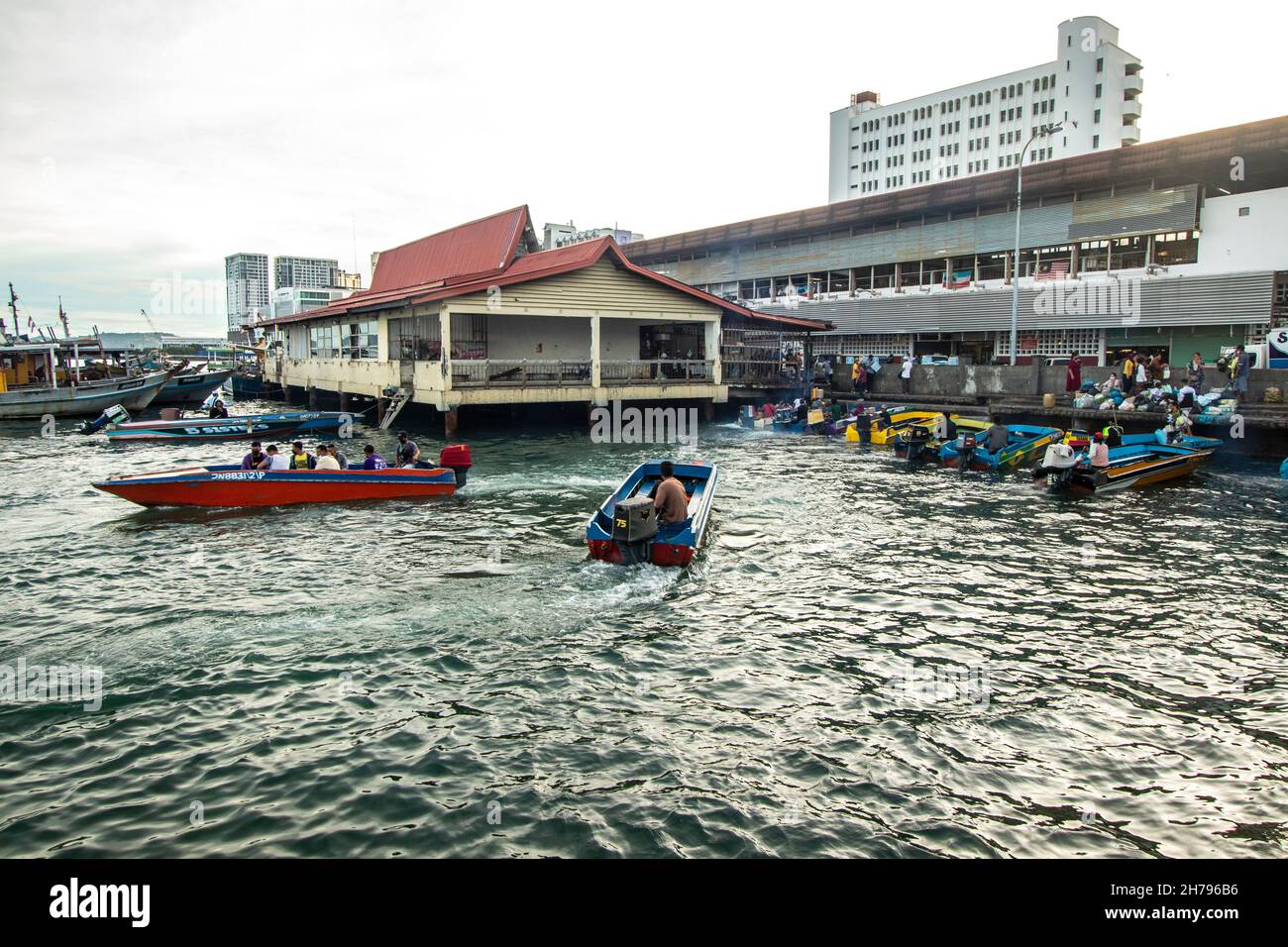 Fish market and surrounding area Kota Kinabalu Sabah Borneo Malaysia ...