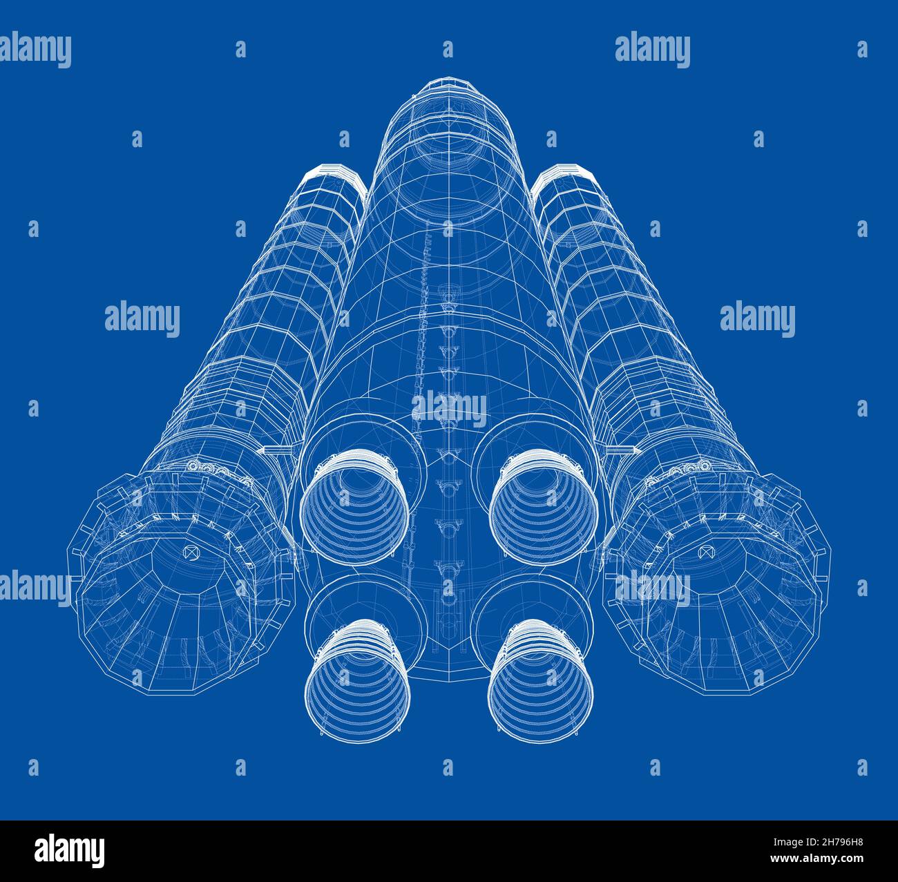 Space rocket concept outline Stock Photo - Alamy
