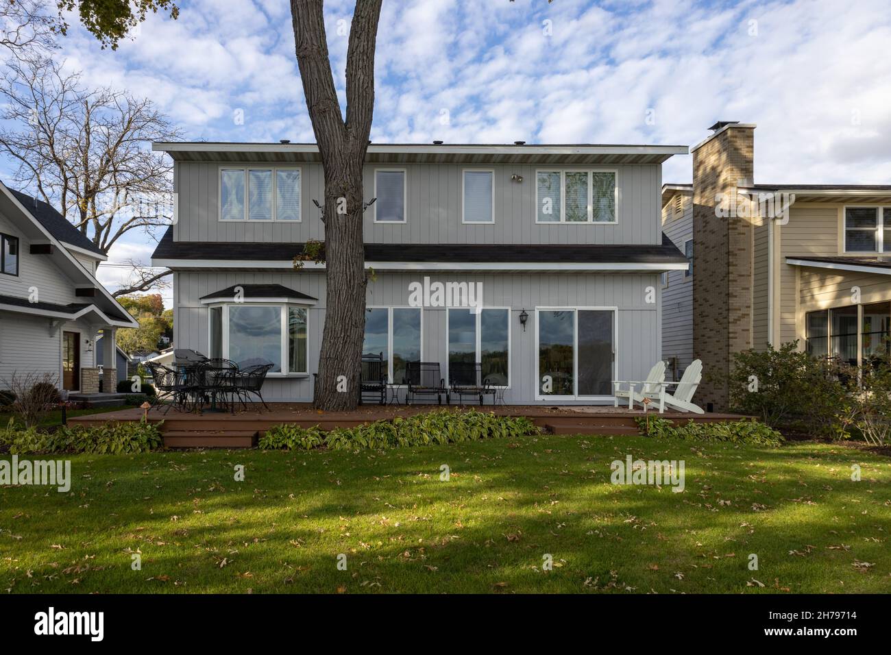 An exterior of a beautiful house on a sky background Stock Photo - Alamy