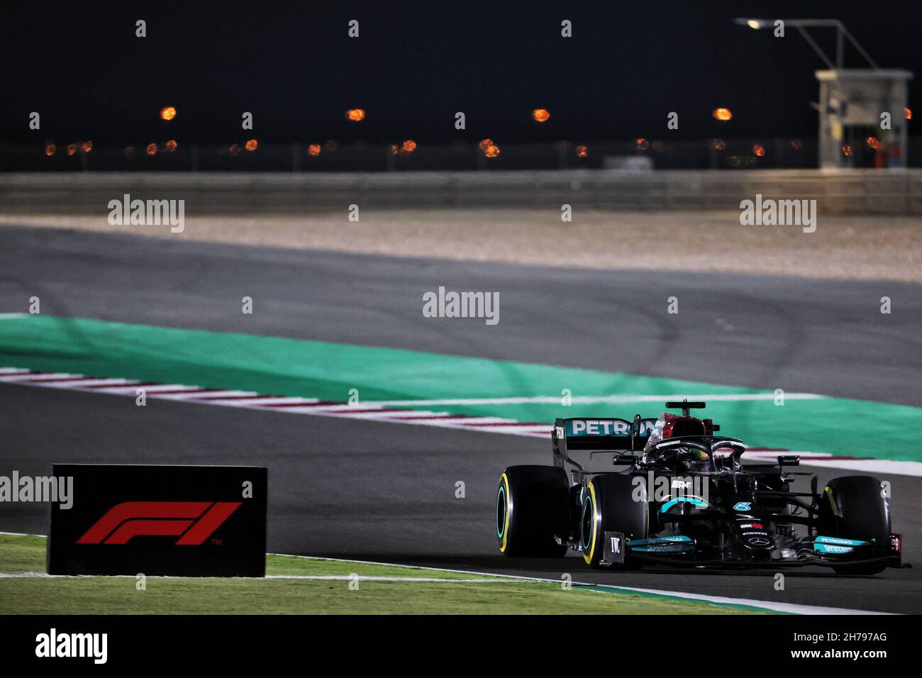 Doha, Qatar. 21st Nov, 2021. Lewis Hamilton (GBR) Mercedes AMG F1 W12 ...