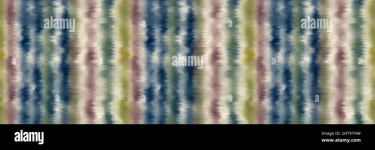 Seamless funky striped tie dye motif print border for surface design ...