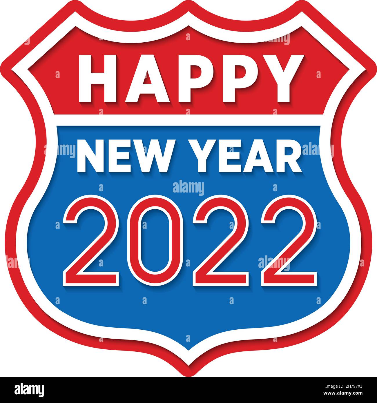 Happy New Year 2020. Retro route sign. Christmas design element Stock ...