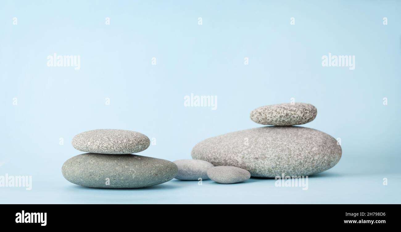 Pebble stones for podium or platform. Mock up for display your product ...