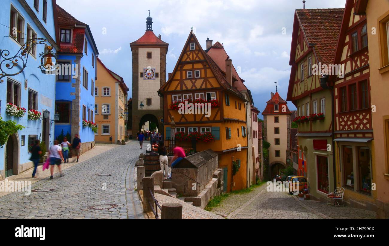 Rothenburg ob der Tauber, Germany: The famous Plönlein Stock Photo - Alamy
