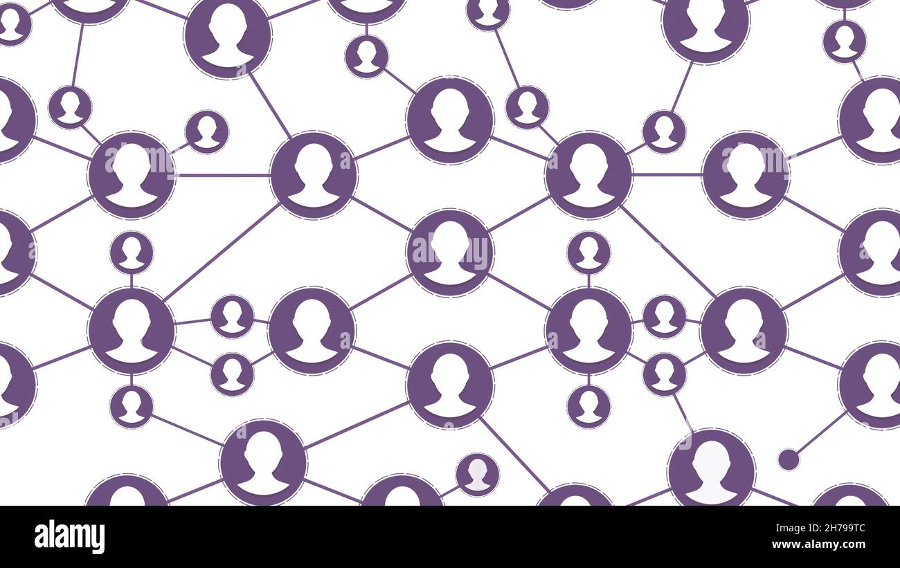 Animation of social communications. The relationship of people between ...