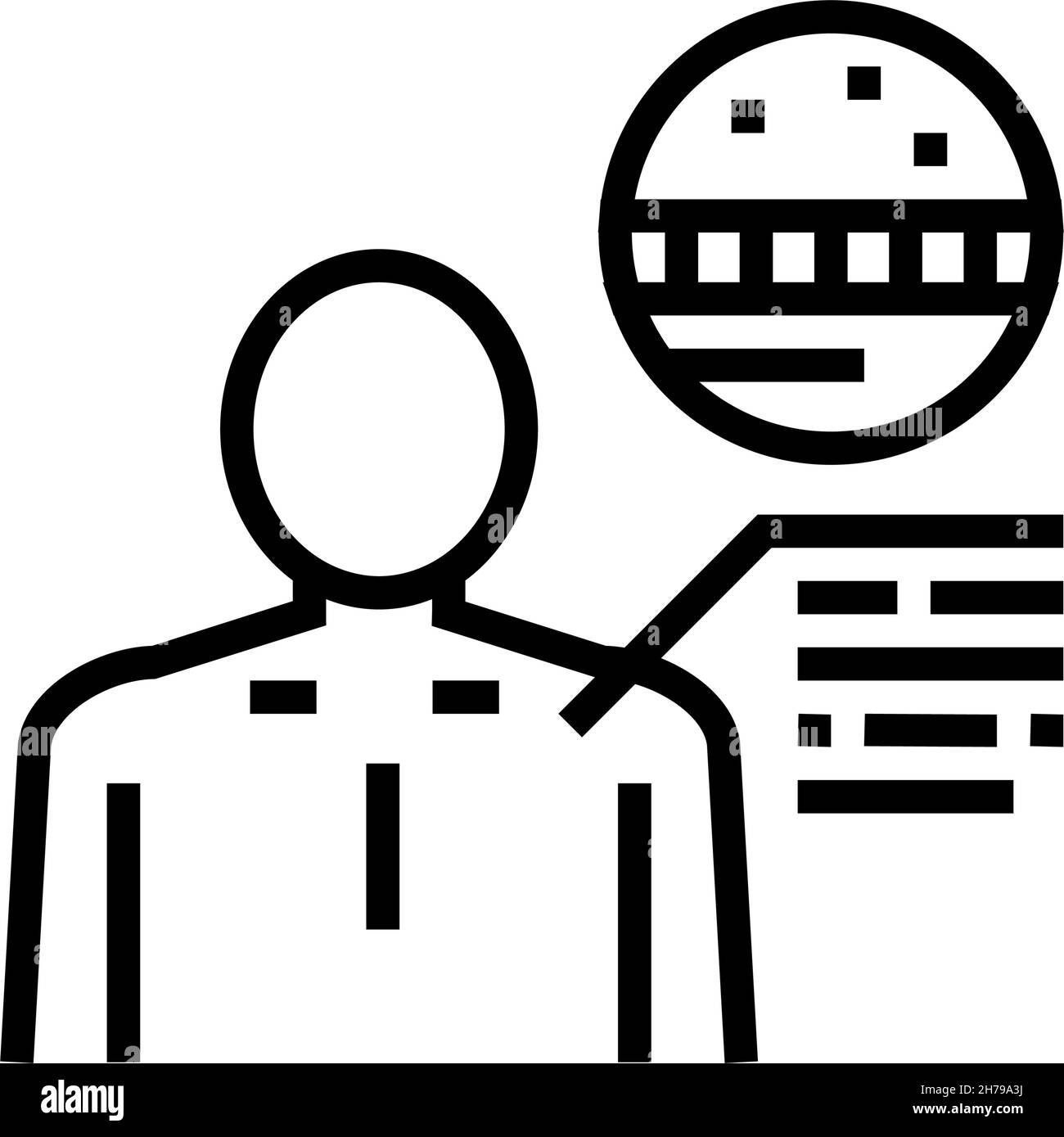 pale or yellowish skin line icon vector illustration Stock Vector Image ...