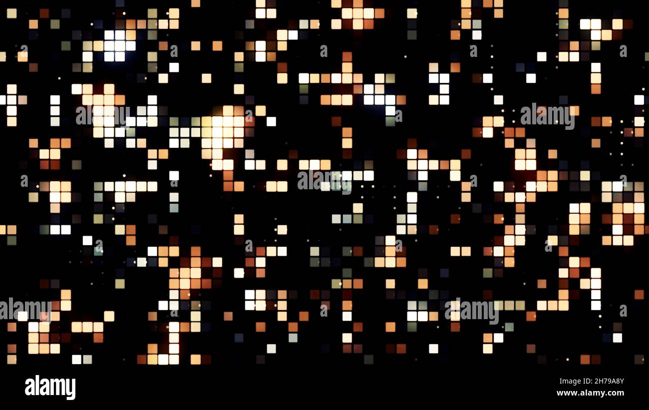 Abstract retro gaming background with blinking pixels, seamless loop ...