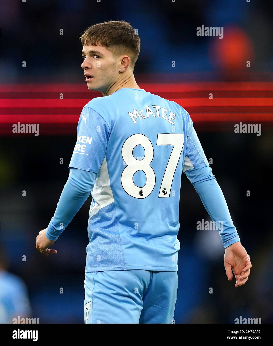 Manchester City's James McAtee during the Premier League match at the ...
