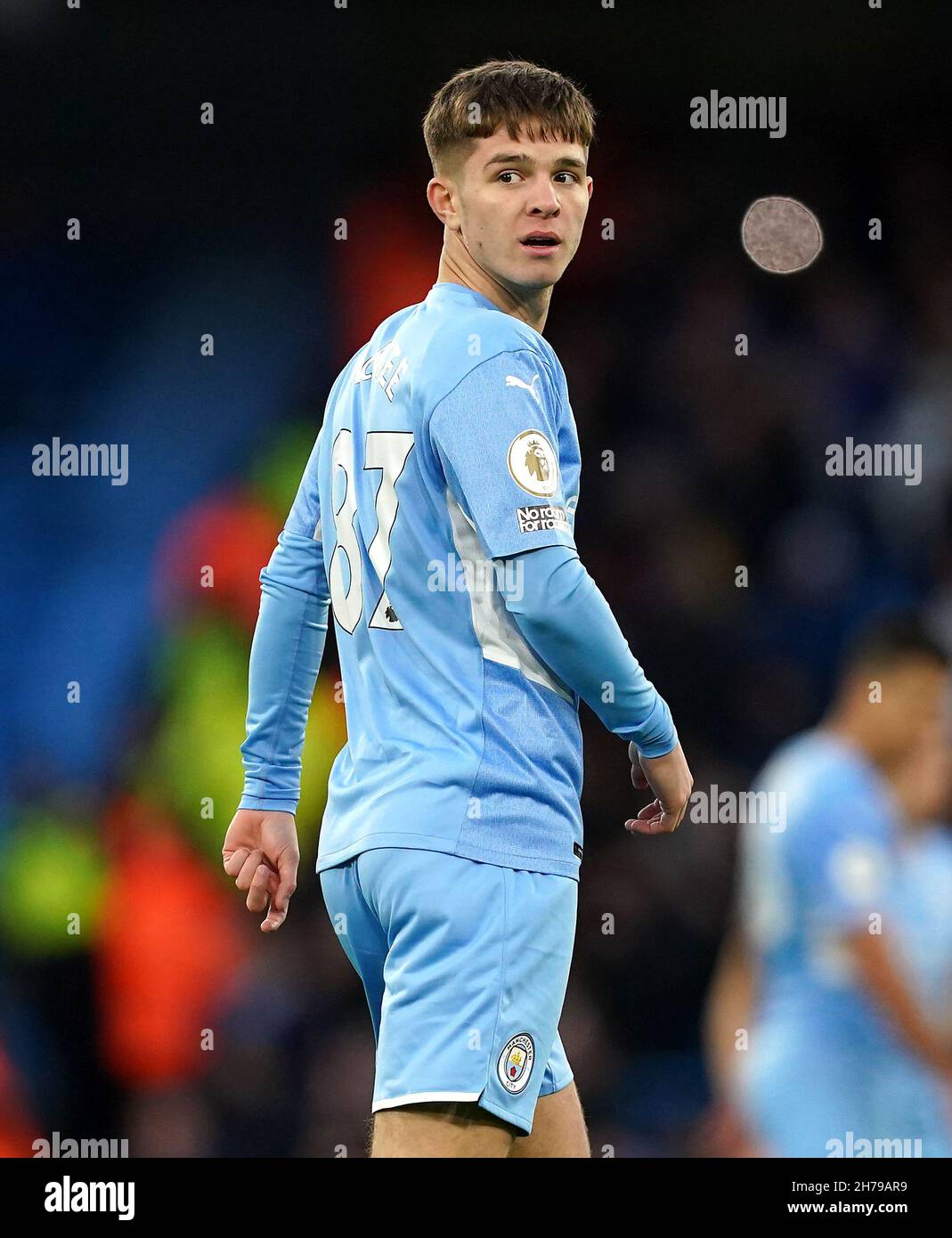 Manchester City's James McAtee during the Premier League match at the ...