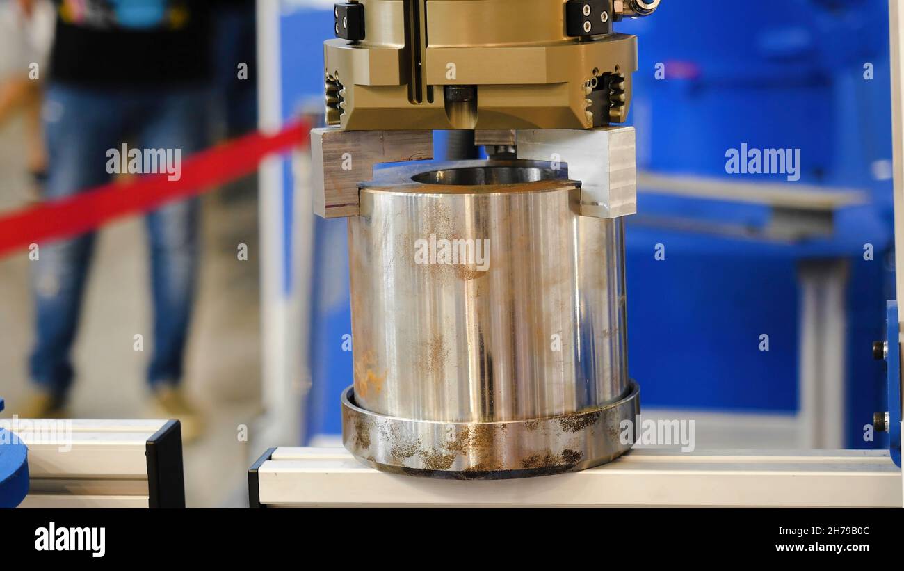 Moving part of robotic arm machine tool. Media. Robotic arm uses a ...