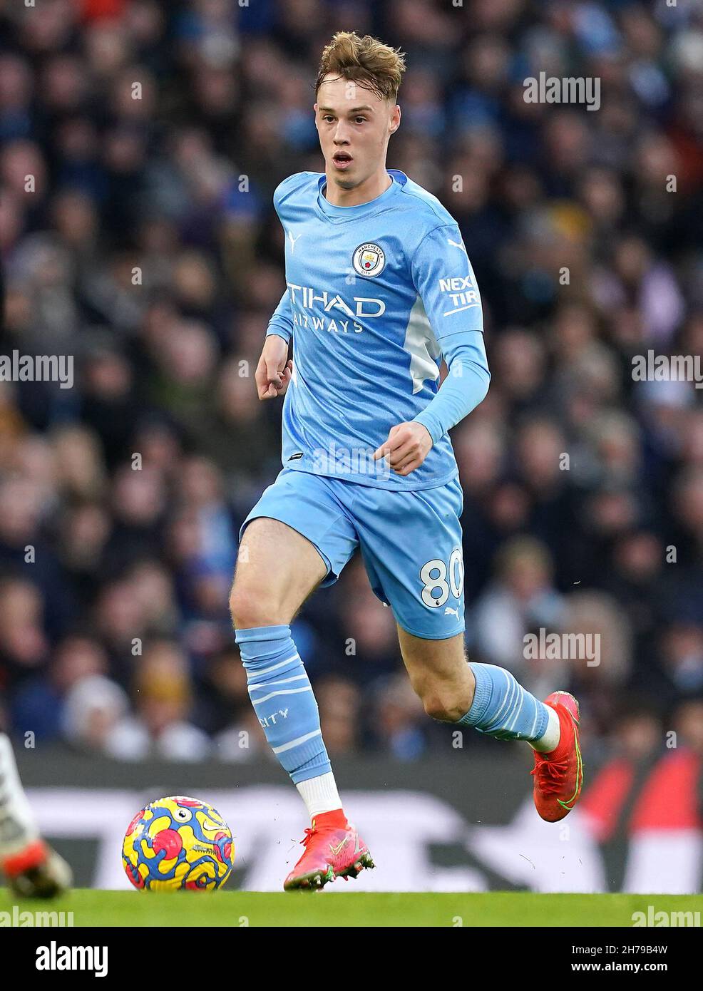 Manchester City's Cole Palmer in action during the Premier League match ...