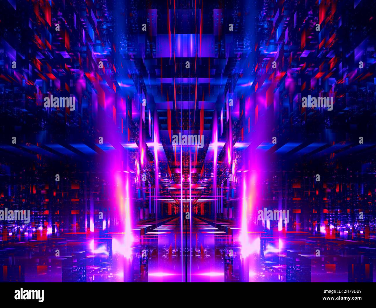 Tech or space background - abstract 3d illustration Stock Photo - Alamy