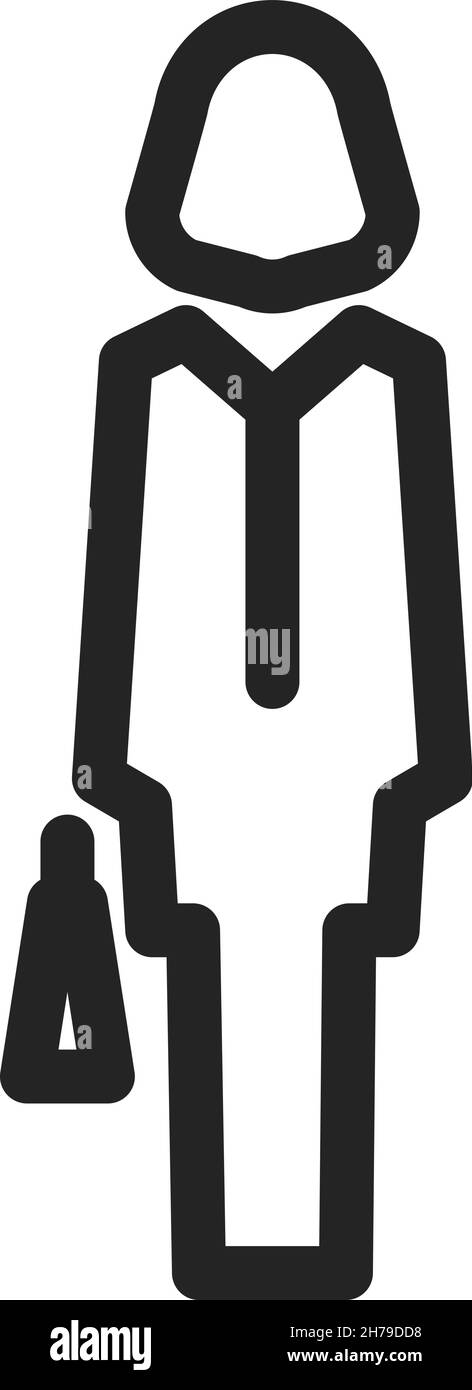 Adult woman standing suitcase Stock Vector Images - Alamy