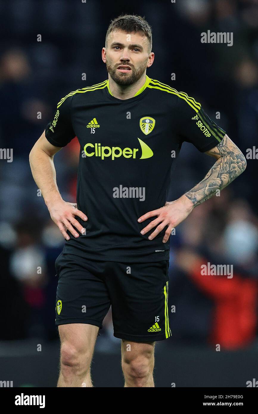 Stuart Dallas #15 of Leeds United during the pre-game warmup Stock ...