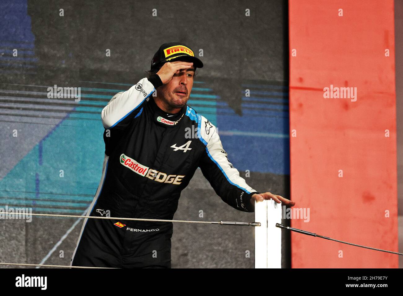 Alonso qatar 2021 podium hi-res stock photography and images - Alamy