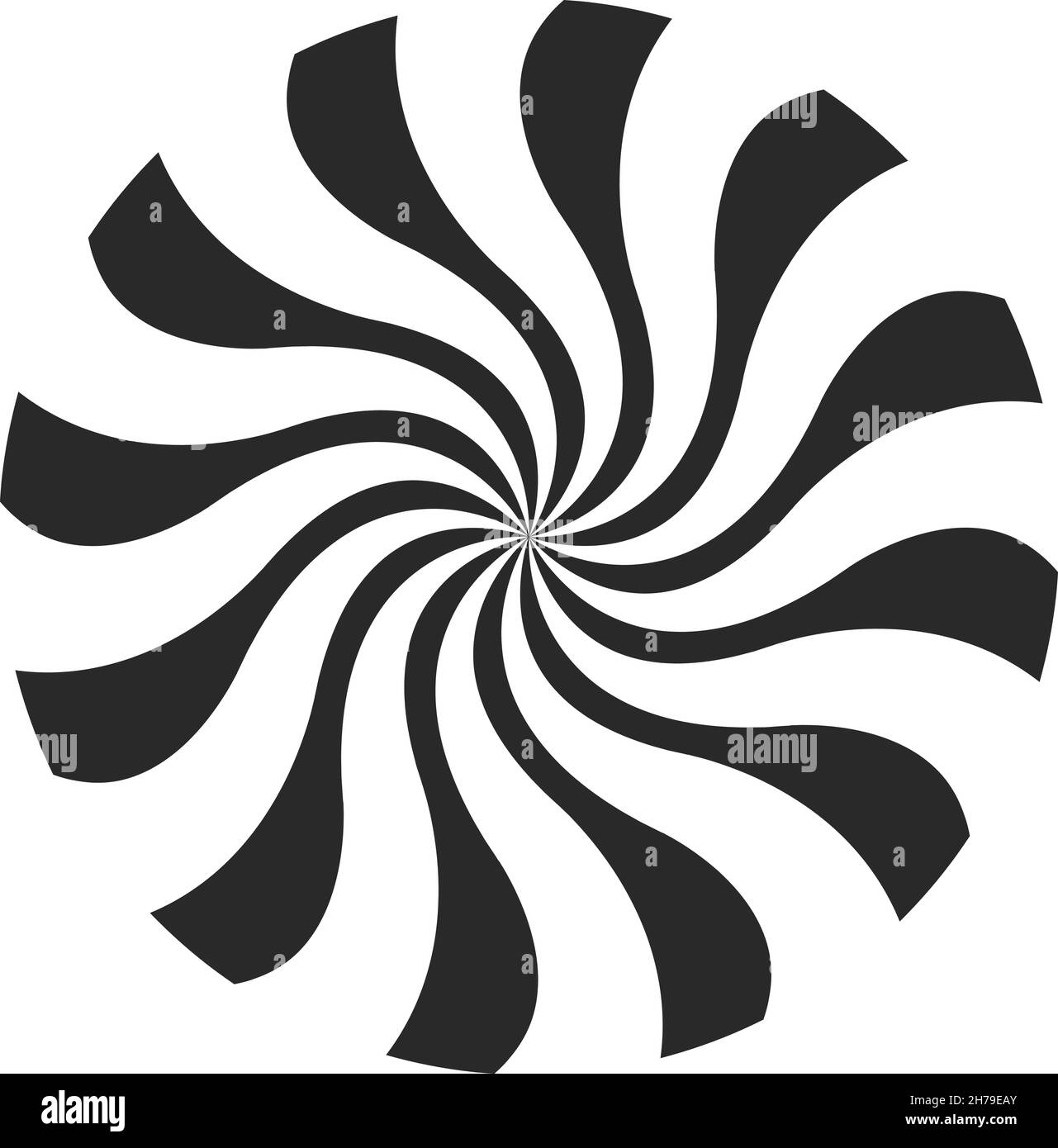 Black round swirl. Twisting motion circle logo Stock Vector Image & Art ...