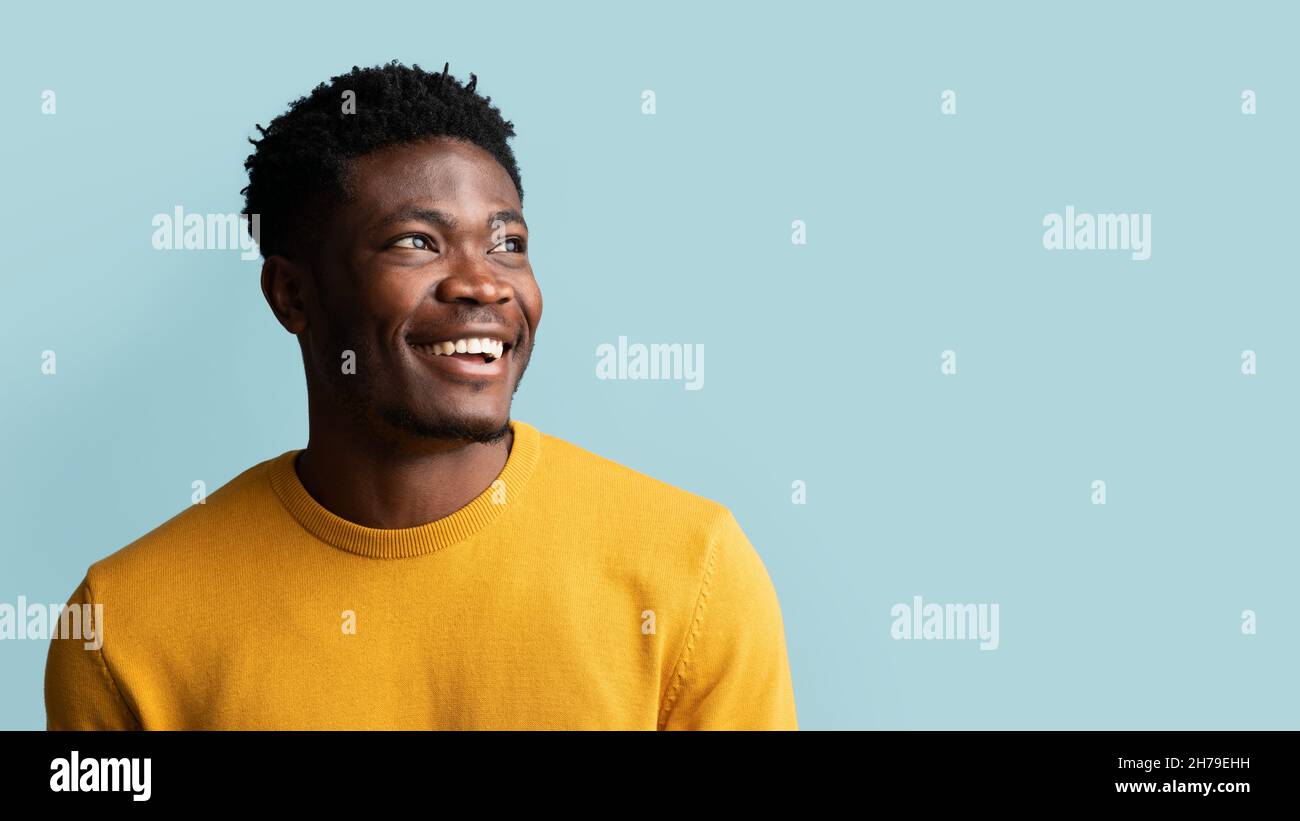 Portrait excited african american guy hi-res stock photography and ...