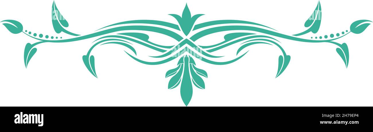 Decorative hand drawn header. Doodle floral border Stock Vector Image ...