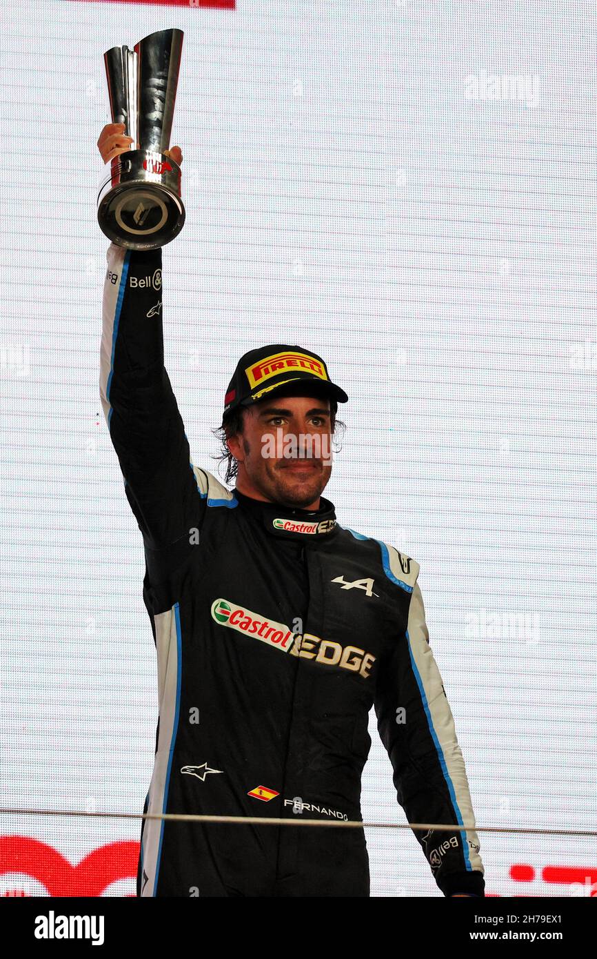 Alonso qatar 2021 podium hi-res stock photography and images - Alamy
