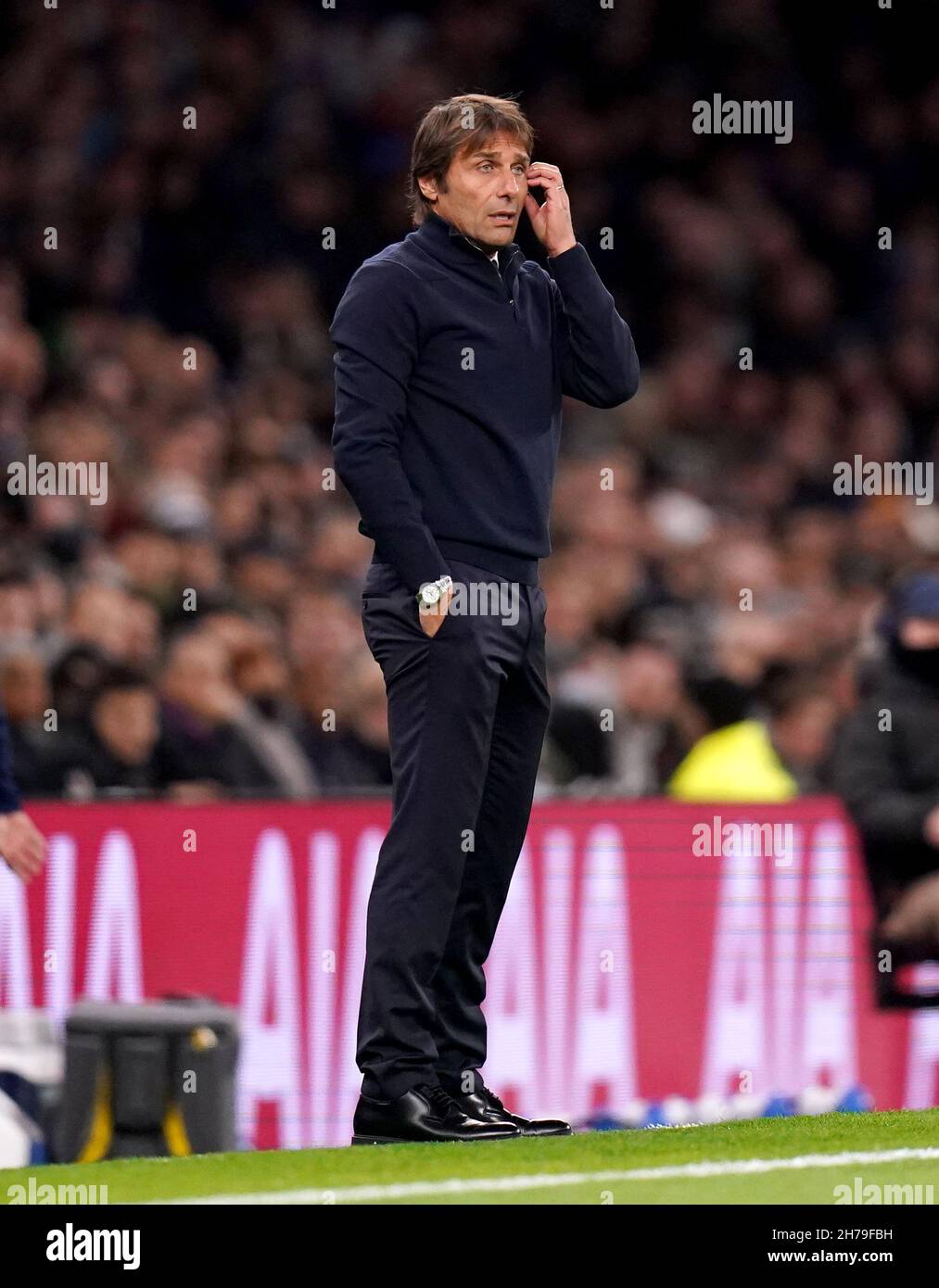 Tottenham Hotspur manager Antonio Conte during the Premier League match ...