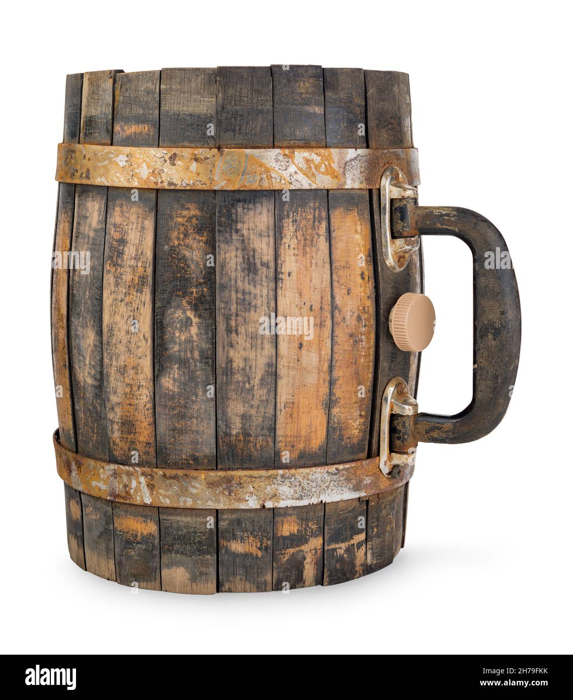 Vertical wooden cask Stock Photo - Alamy