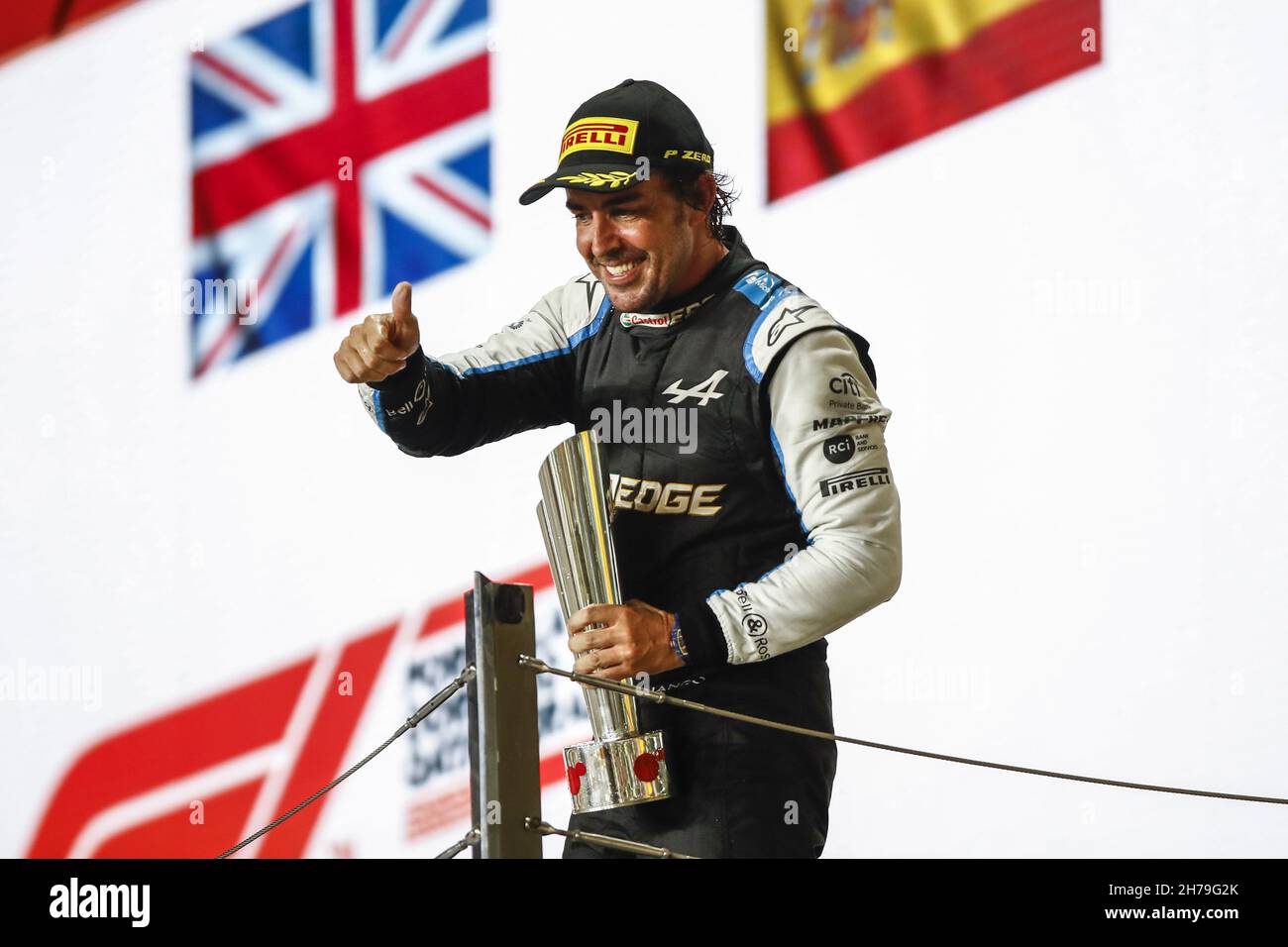 Alonso qatar 2021 podium hi-res stock photography and images - Alamy