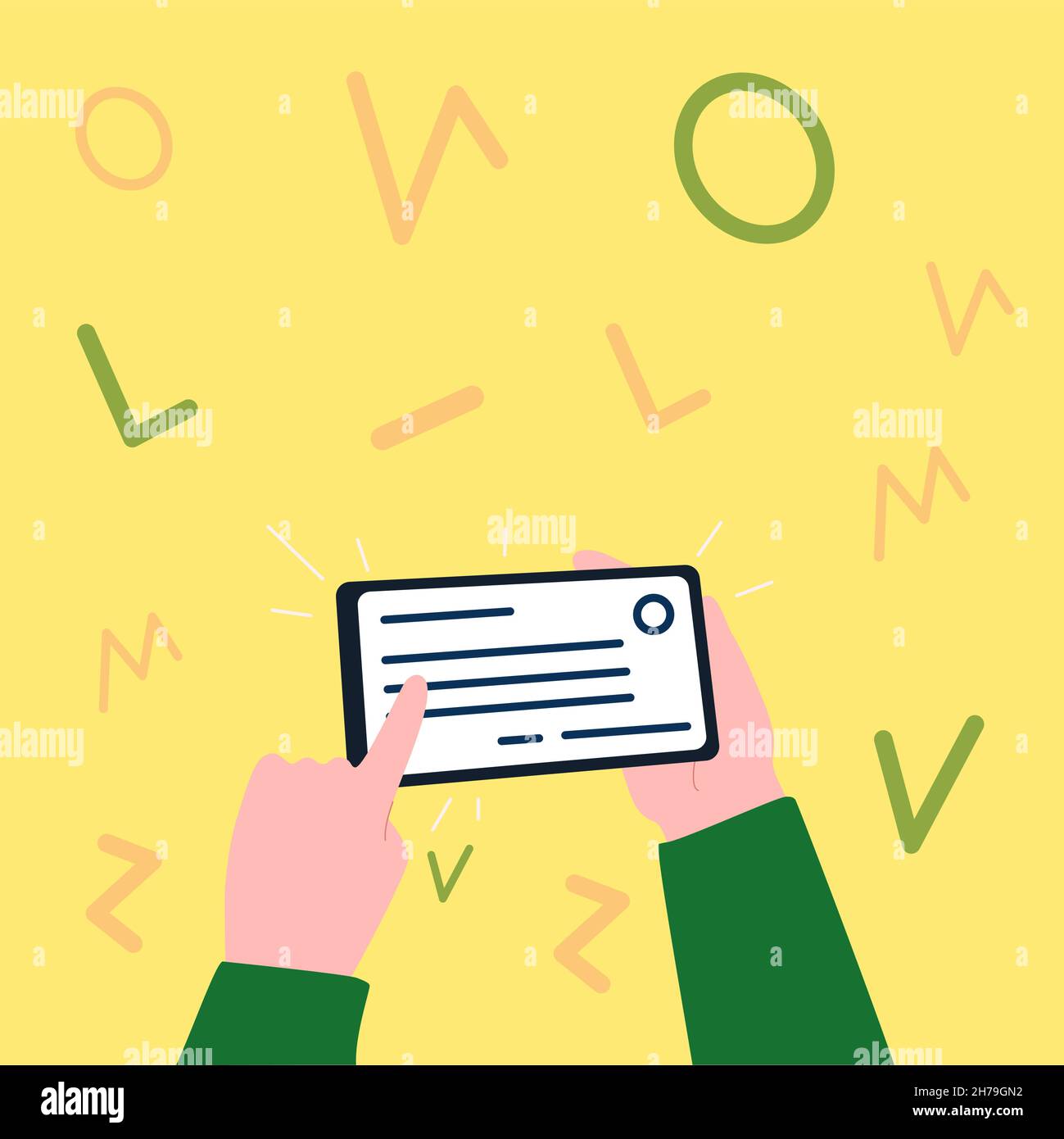 Illustration Of A Hand Holding Important Identification Card Softly ...