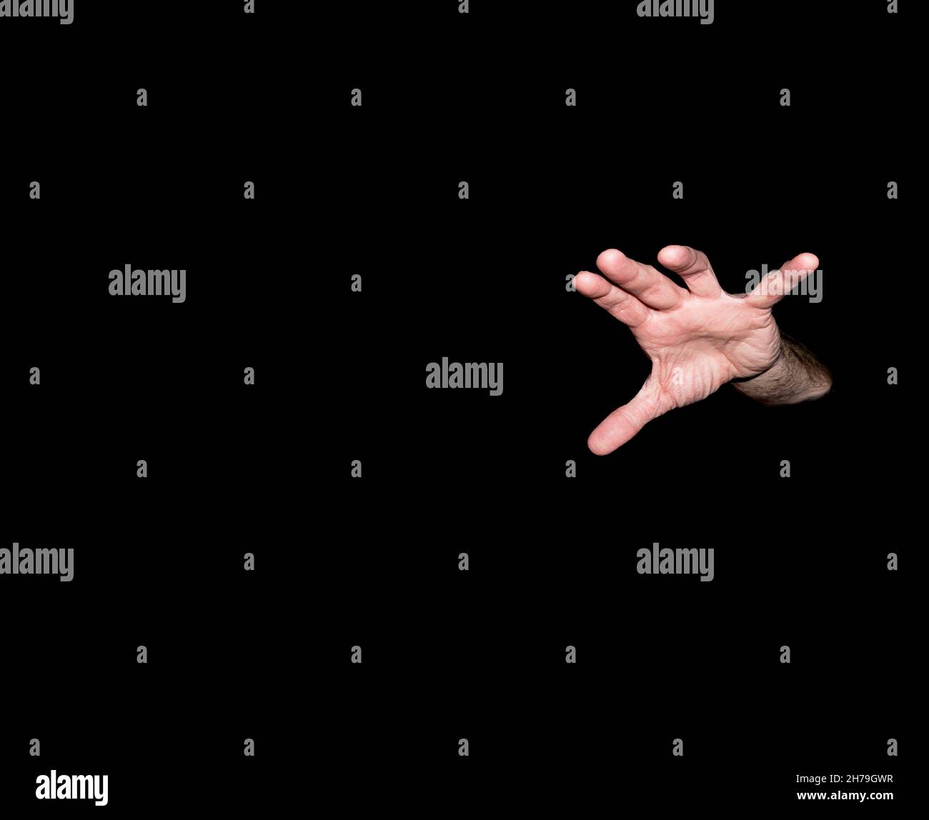 Cover with hand hi-res stock photography and images - Alamy