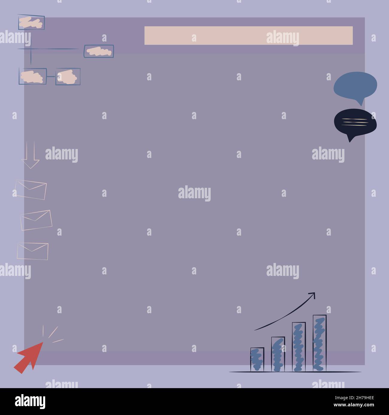 Illustration Of Large Board Receiving New Messages Emails And Searching ...