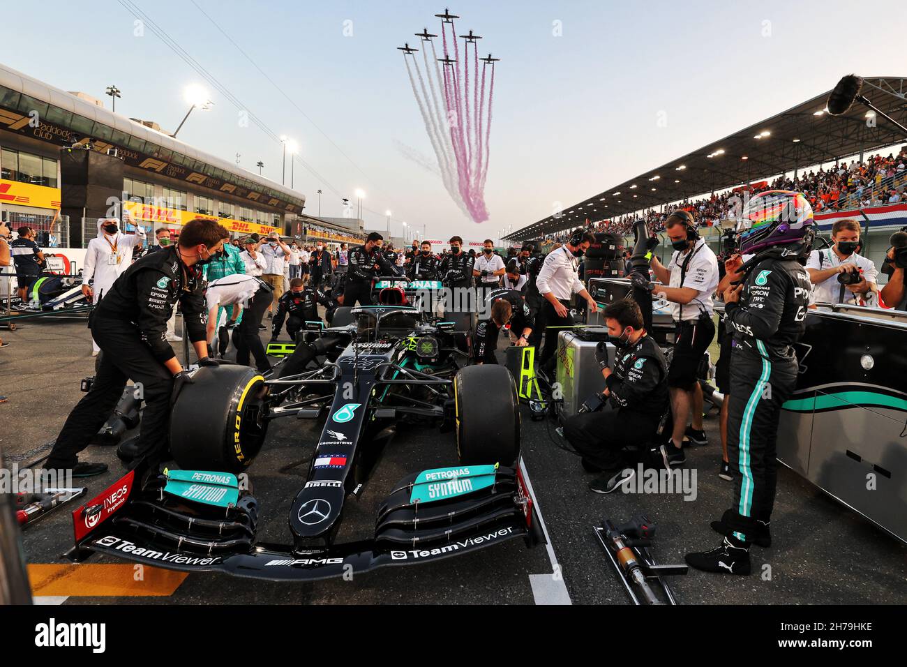 Doha, Qatar. 21st Nov, 2021. Lewis Hamilton (GBR) Mercedes AMG F1 W12 ...