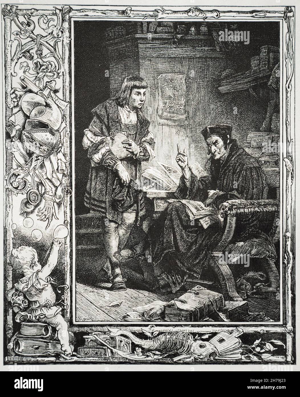 Illustration tiree de "Faust" de Johann Wolfgang von Goethe (1749-1832 ...