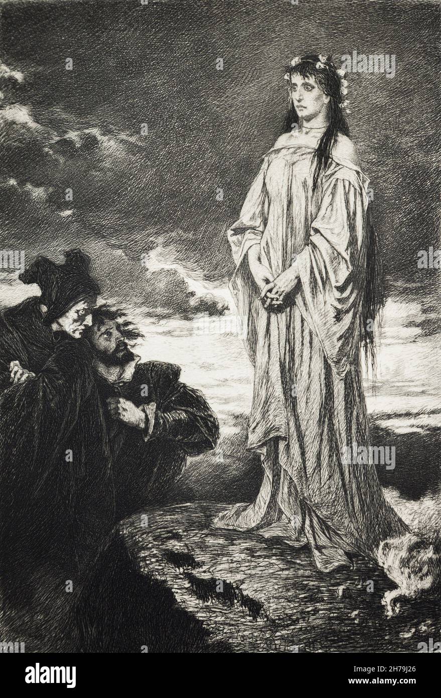 "Faust apercoit Marguerite" Illustration tiree de "Faust" de Johann ...