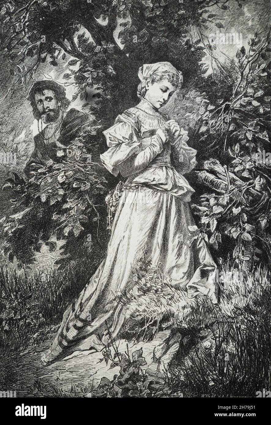 Illustration tiree de "Faust" de Johann Wolfgang von Goethe (1749-1832 ...