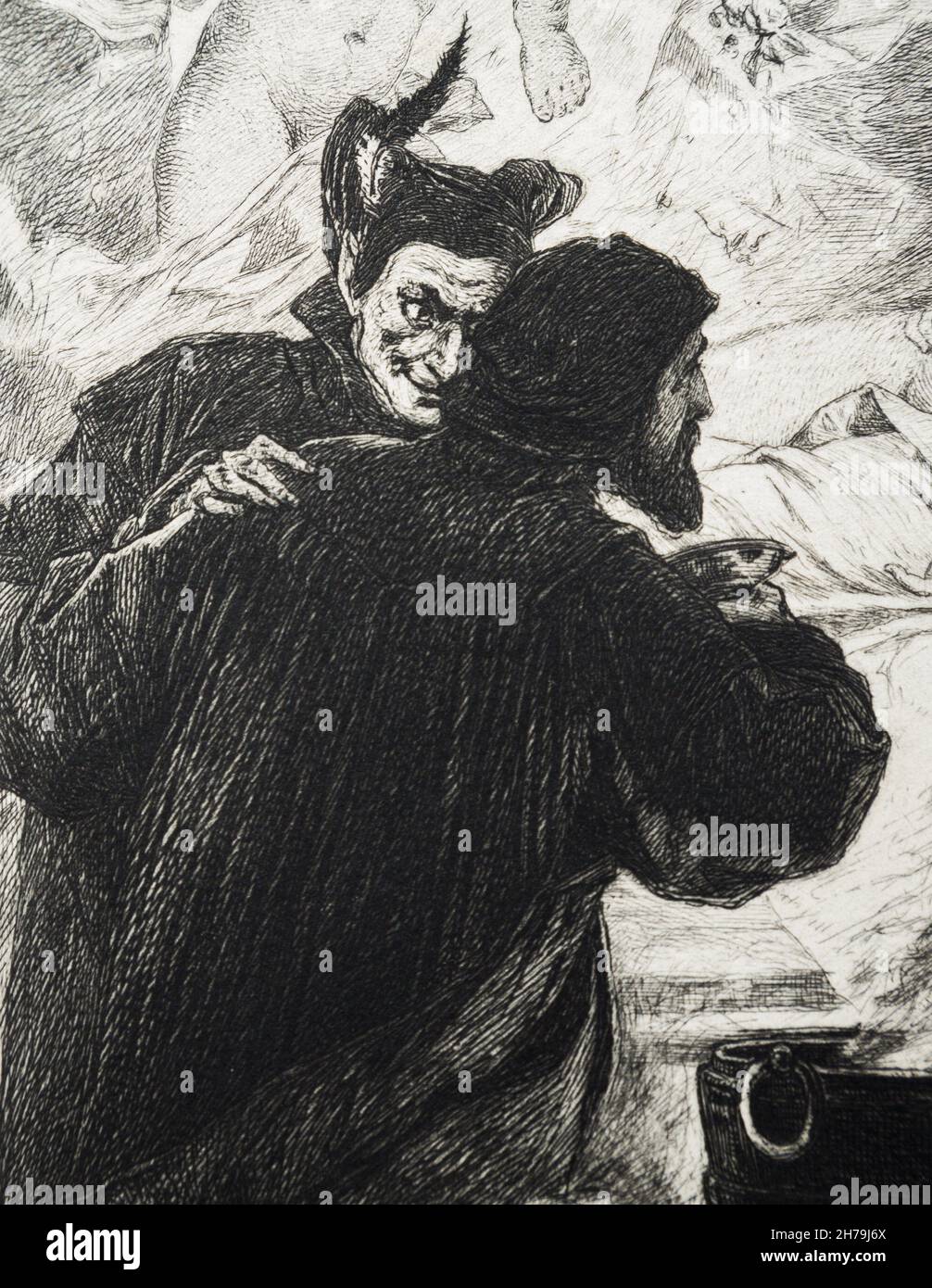 Illustration tiree de "Faust" de Johann Wolfgang von Goethe (1749-1832 ...