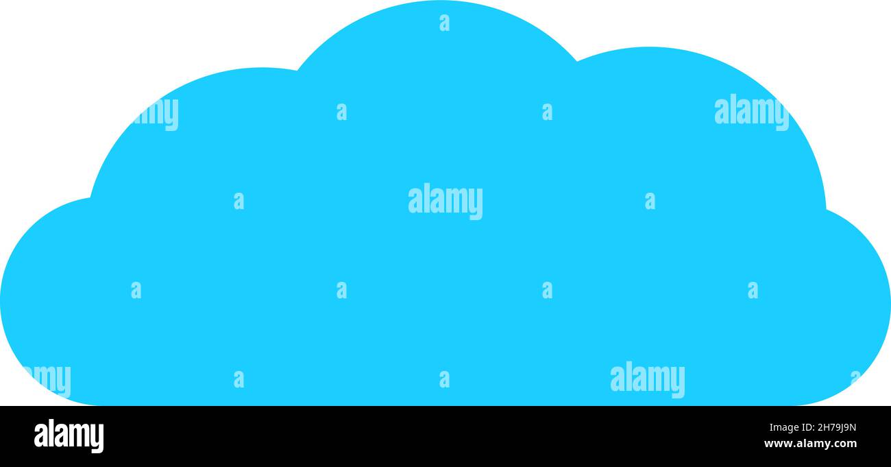 Blue cloud icon. Abstract minimalistic weather symbol Stock Vector ...